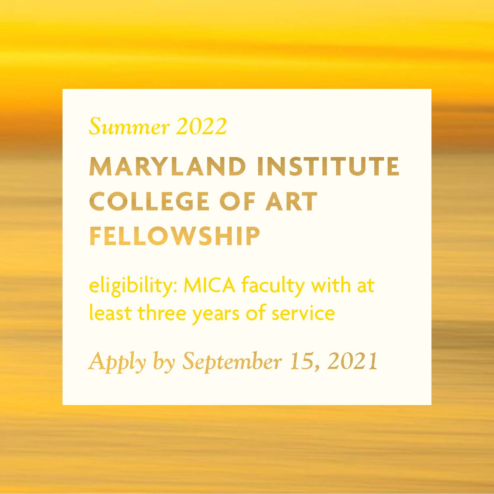Maryland Institute College of Art (MICA) Fellowship | VCCA
